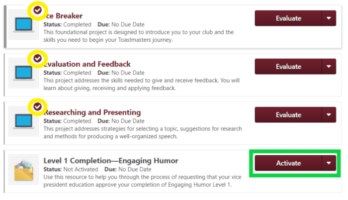 Toastmasters: How to Complete a Pathways Level? – Yes to Dreams